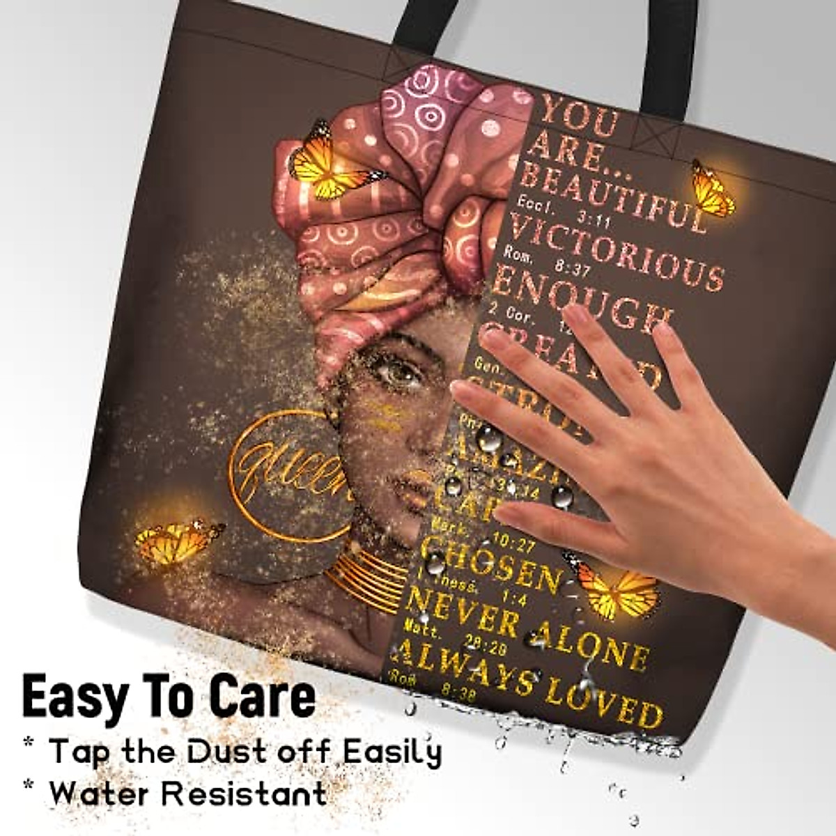 IAGM African American Tote Bags For Women Black Women Shoulder Bag Black Girl Satchel Handbags For Work, Gym