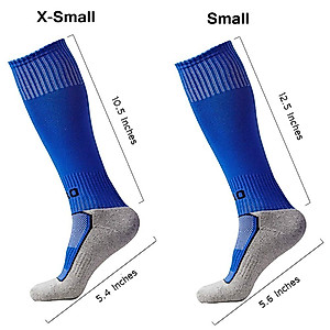 VANDIMI Soccer Socks for Kids Youth Adult (1/3/4/5 pairs) Team Sport Knee High Long Socks