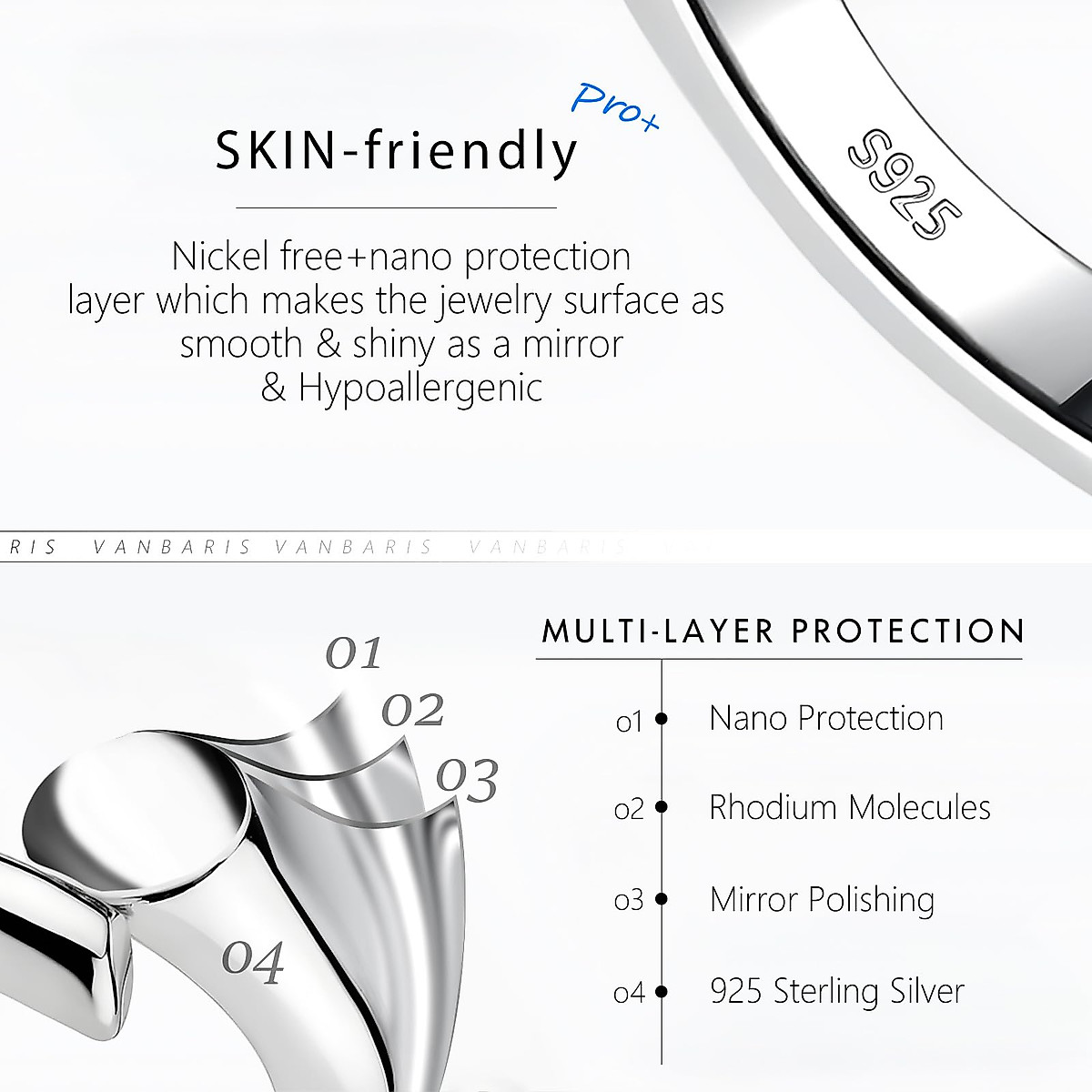 Sterling Silver Necklace Extenders for Women Necklace Extender Silver Chain Extension Bracelet Extender Sterling Silver Chain Extenders for Necklaces 3 Piece Set（1, 2, 3 inch）