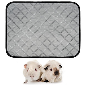 Homaisson Guinea Pig Cage Liners (24×18inches), 2-Pack Washable and Reusable Guinea Pig Bedding Pee Pads, Super Absorbent Guinea Pig Pee Pad for Chinchillas Hamster Small Animals