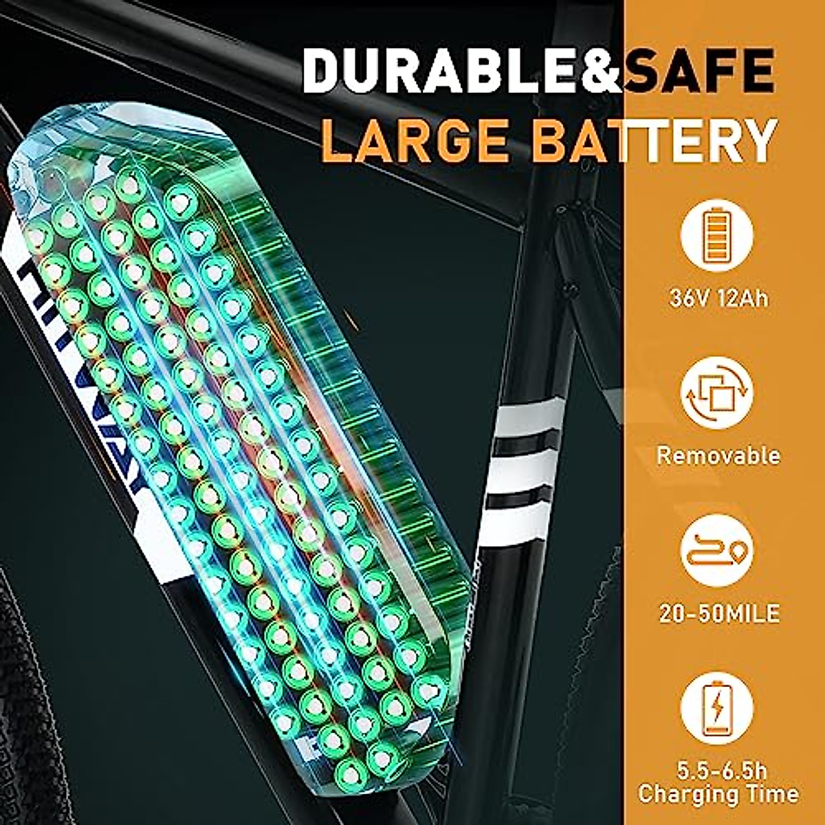 HITWAY Electric Bike for Adults, 26" × 2.125/3.0/4.0 Fat Tire E Bike 12Ah/15Ah Removable Electric Bicycle, 500W/750W Mountain Bike Snow Beach Bicycle with 7 Gears, UL2849 Certified