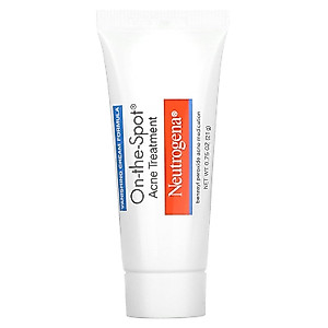 Neutrogena On-The-Spot Acne Spot Treatment with 2.5% Benzoyl Peroxide Acne Treatment Medicine to Treat Face Acne, Gentle Benzoyl Peroxide Pimple Gel for Acne Prone Skin,.75 oz (Pack of 2)