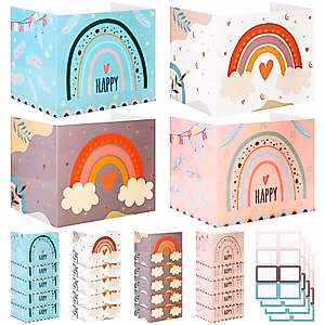 Crtiin 24 Pcs Privacy Boards Desk Privacy Folders Standard Privacy Board School Privacy Cardboard Board Desk Dividers for Student Desks Reduces Distractions Keep Eyes from Wandering (Rainbow)