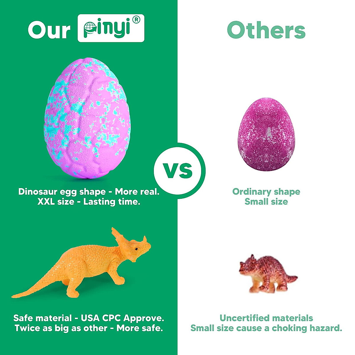 16 Pack Dinosaur Bath Bombs for Kids with Surprise Inside, Dino Bath Bombs with Toys Inside for Boys Girls Toddlers, Organic Kids Bath Bombs Bubble Bath Dinosaur Bath Toys Easter Birthday Gift Set