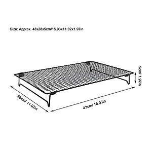 Cooling Rack, 16.9x11in Cooling Rack with Collapsible Folding Legs Cooling Racks for Cooking and Baking Cooling Net Oven Accessories(black)