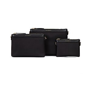 MIA + SOPHIA Diaper Bag Organizing Pouches 5 Piece Set - Baby Diaper Clutch, Crossbody Bag, Travel Diaper Bag Organizer Pouches - Black