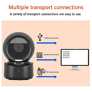 NetumScan Automatic Omnidirectional Desktop Barcode Scanner, Hands-Free USB Wired QR Barcode Reader, 1D 2D Bar Code Image Sensing for Warehouse, Supermarket, Retail Store, Bookstore Pos System