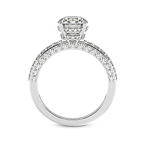 1 Carat | IGI Certified Round Shape Lab Grown Diamond Engagement Ring For Women | 14K Or 18K in White, Yellow Or Rose Gold | Lab Created Atria Secret Double Halo Diamond Engagement Ring | GH-VS1-VS2 Quality Friendly Diamonds Engagement Ring