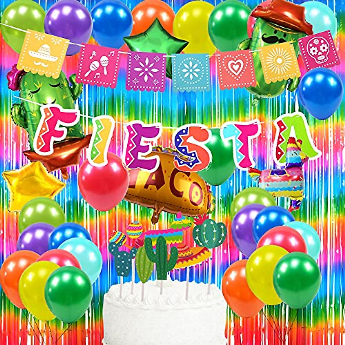 3 Pack 3.2ft x 8.2ft Rainbow Metallic Tinsel Curtains Mexican Fiesta Party Photo Backdrop Foil Fringe Curtains Photo Booth Props for Unicorn Birthday Party,Tie Dye Bridal Shower Party Decorations