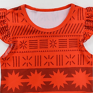 AOVCLKID Girls Princess Costume Movie Role Kids Halloween Party Dress(4T,Red)