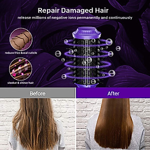 Afunti Hair Dryer Brush One-Step Hot Air Brush, 3 in 1 Hair Curler Straightener Blow Dryer, Negative Ion Reducing Frizz and Static, 1200W Hair Comb Styler Kit ​for All Hair Types