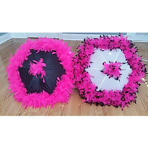 Custom Color New Orleans Second Line Umbrella Parasol- Choose UMBRELLA and FEATHER color- Birthday- Festival- Bachelorette Party- Mardi Gras