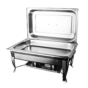 Thunder Group Stainless Steel 8 Quart Chafer, Foldable Frame