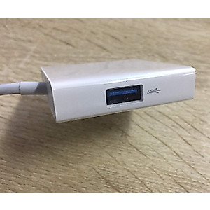 USB-C 3-in-1 Travel Hub, 4K HDMI, VGA, USB 3.0, Plug and Play, Only 0.08 lbs, GX90T33021, White