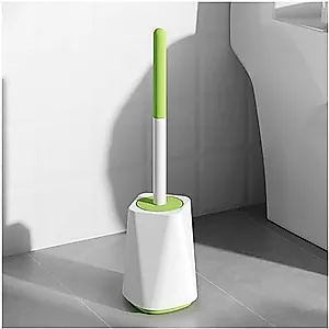 Toilet Bowl Brush Floor Wall Mounted Toilet Brush Plastic Floor Toilet Cleaner Brush Bathroom Toilet Brush with Stand