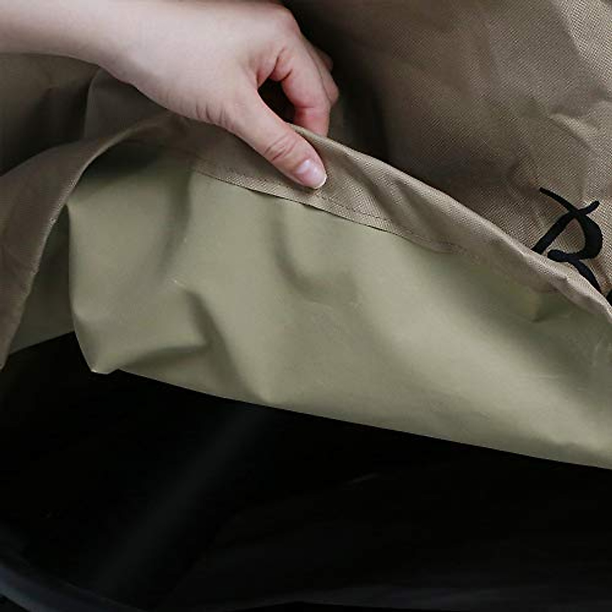 BALI OUTDOORS Round Fire Pit Covers Waterproof and Weather Resistant PVC Material, 33.07"D 21.26"H, Brown