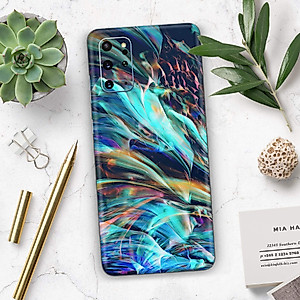 DesignSkinz Liquid Abstract Paint Remix V28 Protective Vinyl Decal Wrap Skin Cover Compatible with The Samsung Galaxy S20 (Screen Trim & Back Glass Skin)