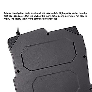 One Handed Gaming Keyboard 35 Keys Waterproof Wide Palm Rest Black Single Handed Keyboard for Computer Mobile Games