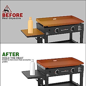 Wind Guard for Blackstone 28 Inch Griddle, Blackstone Griddle Accessories for Outdoor Barbecue, Magnetic Stainless Steel Wind Screen, Compatible with Rear Grease Cup, Hood and Side Shelf, Silver