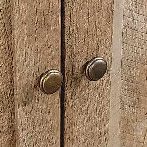 Sauder Miscellaneous Bookcase with Doors, L: 35.28" x W: 13.23" x H: 69.76", Lintel Oak finish