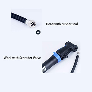 SITADI Air Pump Inflator Extension Hose High Pressure Schrader Valve for Mountain Road Bike Bicycle with Brass Presta Valve Adaptor，2 Pack