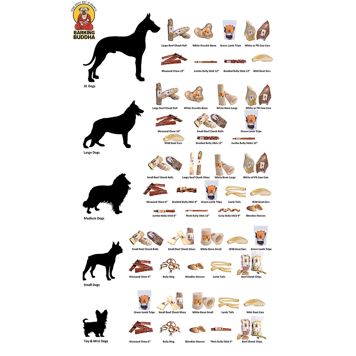 Barking Buddha Original Large Cow Ears for Dogs - Safe All Natural Premium Grade Rawhide Alternative Chews - Individually Wrapped Treats | Natural Beef 20 Pack