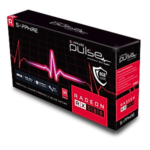 SAPPHIRE Radeon 11265-05-20G Pulse RX 580 8GB GDDR5 Dual HDMI/ DVI-D/ Dual DP OC with Backplate (UEFI) PCI-E Graphics Card Graphic Cards