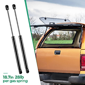 C16-21220 18 inch 28lb/125N Gas Strut, 19 inch Gas Struts Shock Lift Support for Leer Camper Shell Topper Rear Windows Door Truck Cap Toolbox Canopy Struts, C1621220, Set of 2 by HUOPO