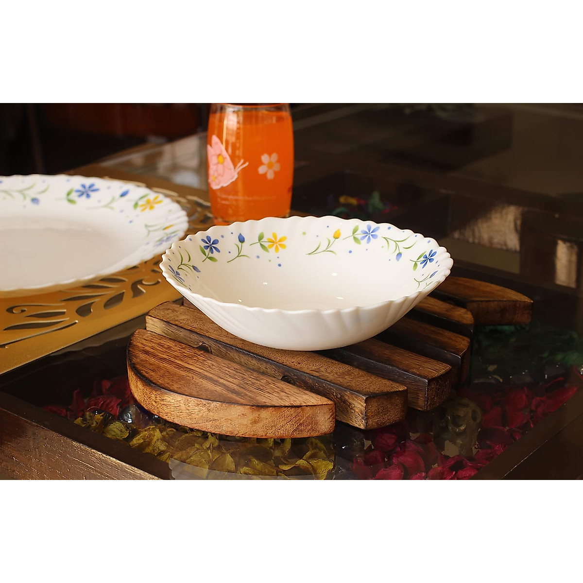 ETROVES 10 Inch Wooden Trivet Fish Shape for Hot Dishes Pot Pan Tea Pot Holders Modern Home Farmhouse Kitchen Counter Top Decor