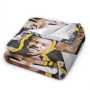 Michael B. Jordan Eric Stevens Soft and Comfortable Warm Fleece Blanket for Sofa,Office Bed car Camp Couch Cozy Plush Throw Blankets Beach Blankets (60"x50")