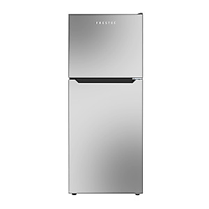 Frestec 14.6 CU' Refrigerator with Freezer, Apartment Size Refrigerator Top Freezer, 2 Door Fridge with Adjustable Thermostat Control, Freestanding, Door Swing, Stainless Steel (FR 1462 SL)