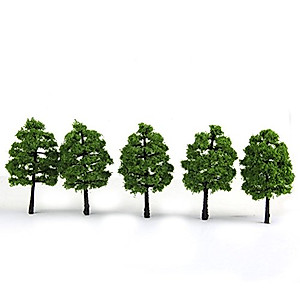 WINOMO Scale Trees Diorama Models Model Train Scenery Architecture Trees Model Railroad SceneryScenery Landscape Model Tree 20pcs 9CM (Dark Green)