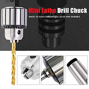 KingTool 4 Pcs Drill Chuck Set - 1/2-Inch Drill Chuck with Chuck Key with #1 (JT33-MT1) and #2 (JT33-MT2) Morse Taper Arbor