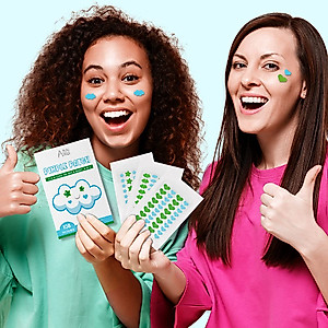 ANAI RUI Pimple Patches Hydrocolloid Acne Stickers with Tea Tree Oil + Salicylic Acid, Cover Dot for Acne Blemish, Draw out Oil & Impurities, 108 Dots, 12mm & 8mm