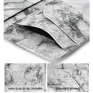 Server Books for Waitress - Marble Texture Leather Waiter Book Server Wallet with Zipper Pocket, Cute Waitress Book&Waitstaff Organizer with Money Pocket Fit Server Apron