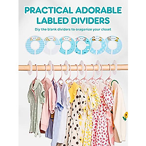 Smartor Pink Plastic Baby Hangers 60 Pack, Durable Kids Hangers with Dividers, Space Saving Baby Clothes Hangers for Closet, Cute Baby Hangers for Nursery, Clothing Hangers for Infant, Baby, Kids