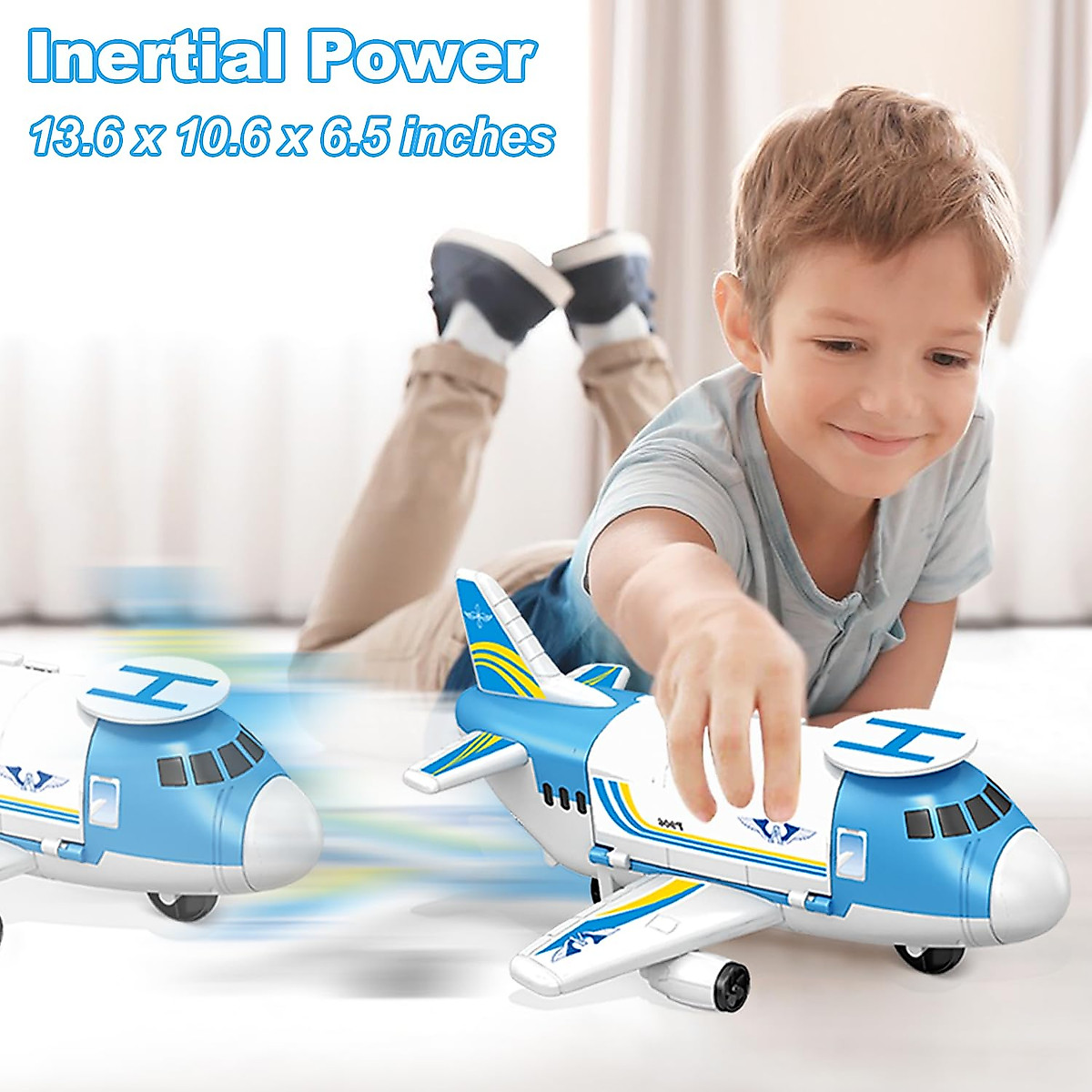 GUDEHOLO Airplane Toy, Airplane Toys for 3 Years Old, Toy Airplane for Boys Age 4-7, Airplane Toys for Toddlers, Toys for 2 3 4 5 Years Old, Aeroplane Toy, Plane Toys for Birthday