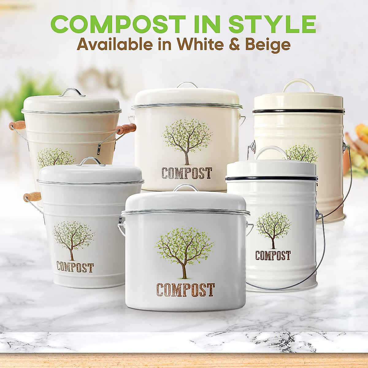 Third Rock Charcoal Filter Replacements for Kitchen Compost Bin - 12 Pack - 5.1 inches in Diameter | Designed to Fit 1 Gallon Third Rock Compost Bin | Premium Extra Thick Filters | 3 Years Supply