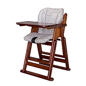 Twoworld High Chair Cushion, Large Thickening Baby High Chair Seat Cushion Liner Mat Pad Cover Breathable (Fashion Gray)