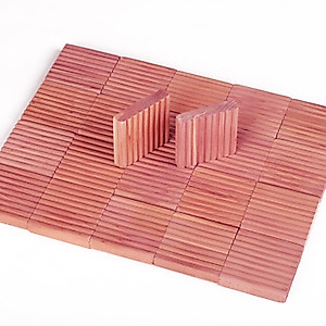 18 Pack, 2.75" Cedar Blocks for Clothes Storage, Aromatic Cedar Balls Rings Hangers Clothes Protector, Storage Accessories Closets & Drawers Freshener,Cedar for Chest