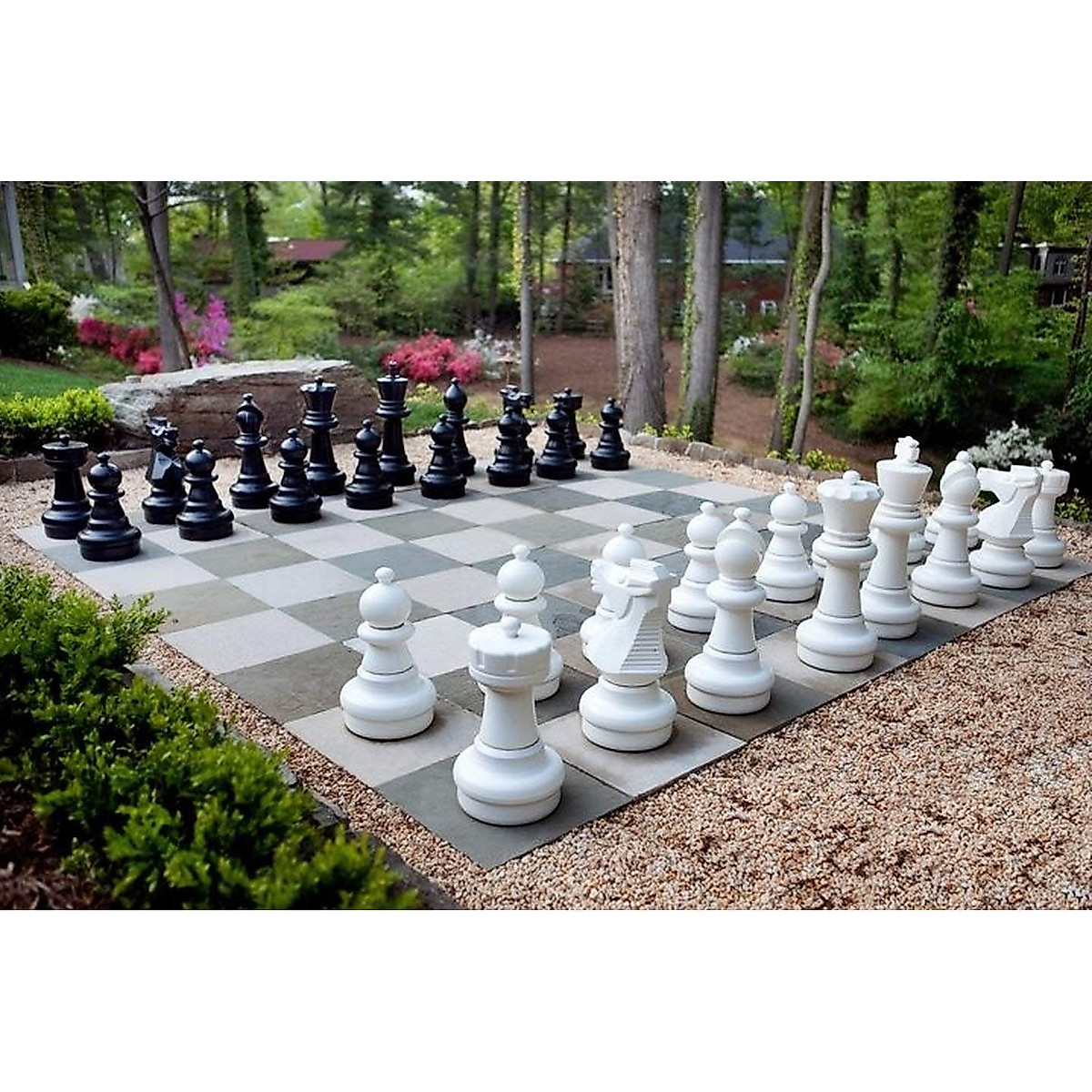 MegaChess Giant Oversized Premium Complete Set of Chess Pieces with 25 Inch Tall King - Black and White