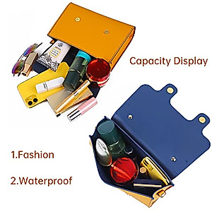 KUMarte Crossbody Bags For Women Vegan Yellow Leather Cute Phone Designer Waterproof Crossbody Bag Adjustable Shoulder Straps Handbag Purse Bag Girl Messenger Satchel Bag