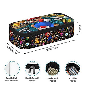 Wcrsain Anime Pen Bags Pouch Big Capacity Zipper Pencil Cases for Office Supplies Adults Women Travel Portable Organizer Box Storage Bag Makeup Case
