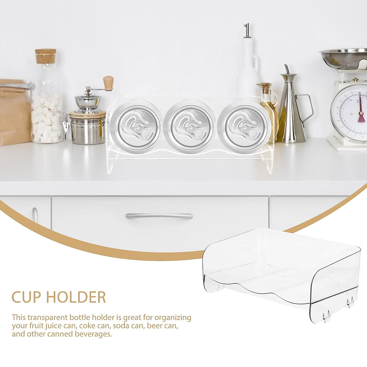 LIFKOME Portable Seal Machine Can Holder Cup Carriers for Drinks Soda Can Fridge Can Bins Freezer Bottle Organizer Drink Can Dispenser Large Mason Jars Deer Food Storage Plastic Sealer