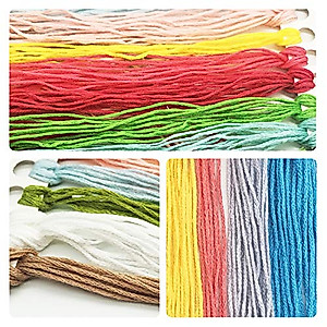 Maydear Full Range of Embroidery Starter Kits Stamped Cross Stitch Kits Beginners for DIY Embroidery 11CT 3 Strands - The Fish Mother 6.7 × 6.7 inch