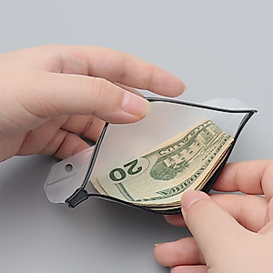 Mogoostry A7 Zipper Pockets 12PCS 6 Holes Binder Pockets Black Zipper Cash Envelopes Pocket A7 Loose-Leaf Zipper Binder Pouch Bag for 6-Ring Journal Budget Folder