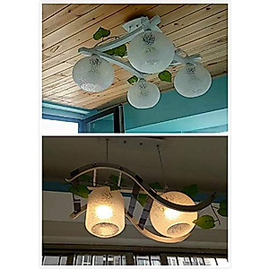 ANYE Milky White Crack Globe Glass Lamp Shade for Pendant Lights Chandelier and Other Compatible Lamps