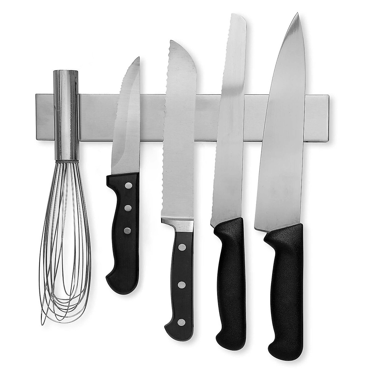 Modern Innovations 10 Inch Stainless Steel Magnetic Knife Bar with Multipurpose Use as Knife Holder, Knife Rack, Knife Strip, Kitchen Utensil Holder, Tool Holder, Art Supply Organizer, Home Organizer