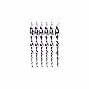Home-X Bird Repellent Reflective Scare Rods-Ornaments, Outdoor Hawk and Duck Deterrent, Ornamental Spiral Deterrent Control Device-11 (6-Pack)