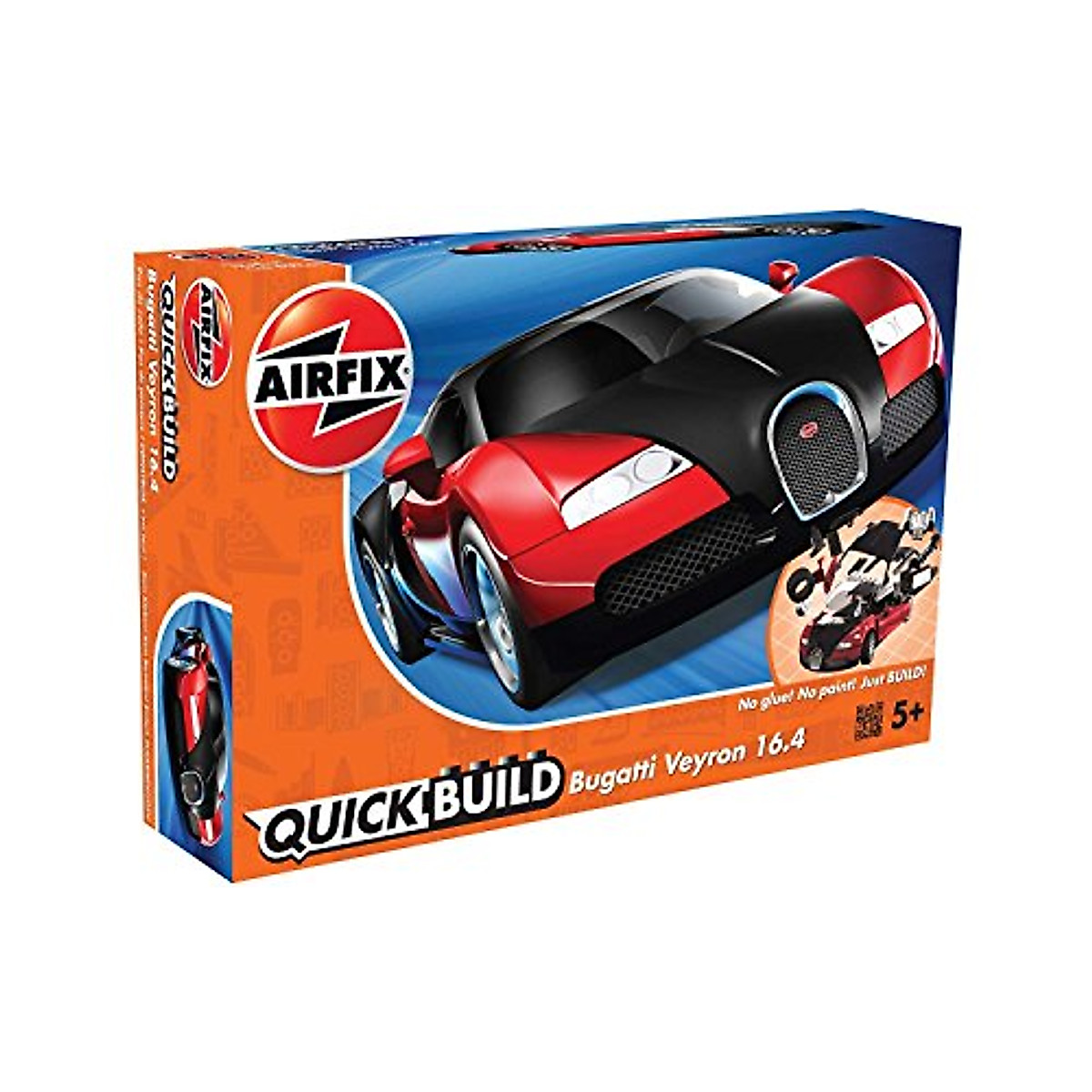 Airfix Quickbuild J6020 Quickbuild Bugatti 16 4 Veyron Black Red